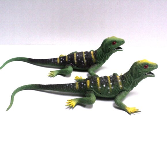 Toys | Lot Of 2 Dragon Lizard Dolgens Green Rubber 8 12 Long Toy ...